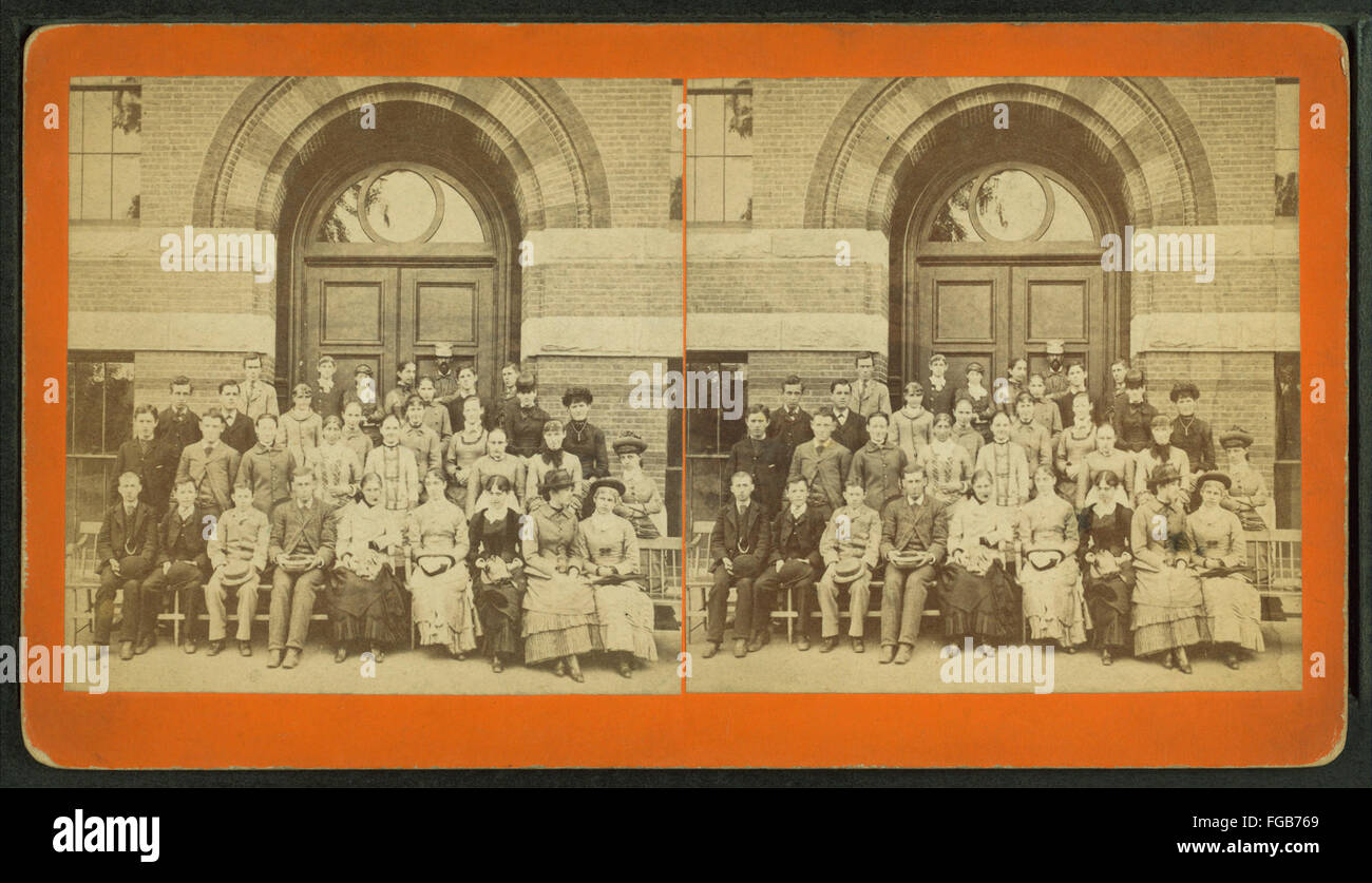 A photograph by A.E. Alden showing a group of unidentified students and ...