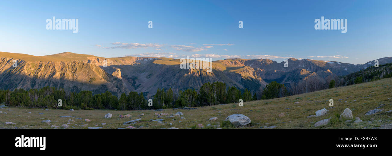Looking south across the Rock Creek Valley towards Beartooth Pass from ...