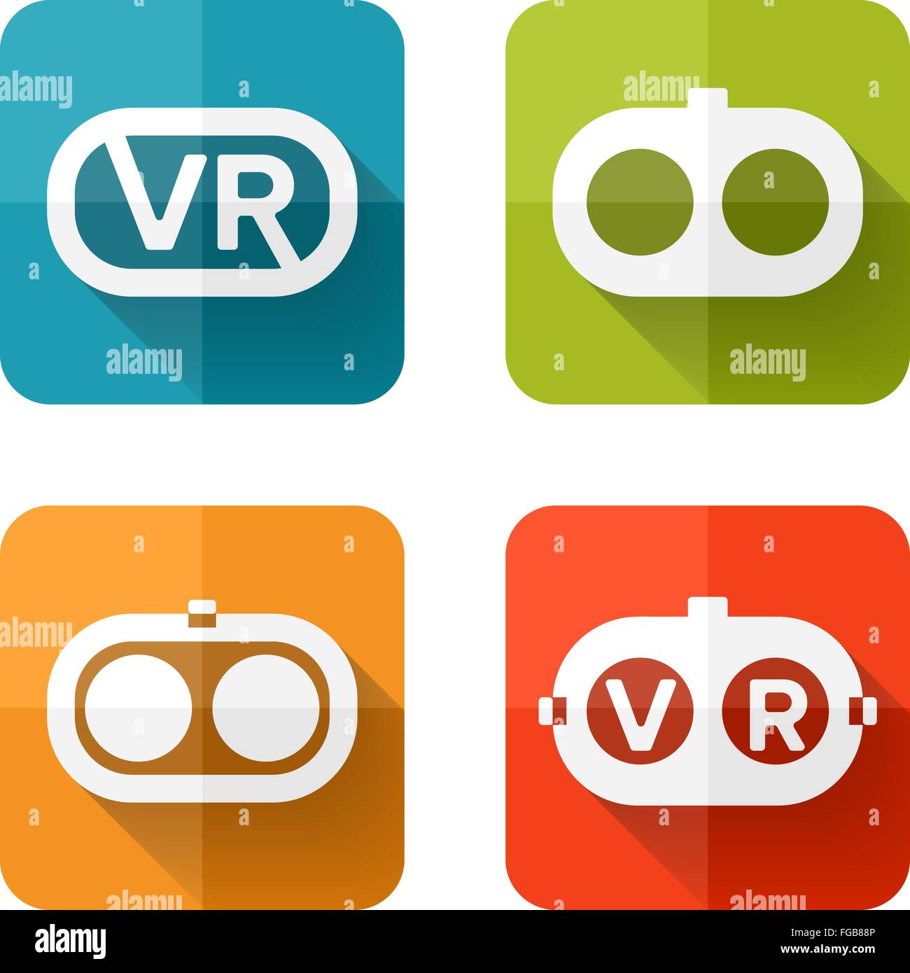 Set icons of virtual reality Stock Vector Image & Art - Alamy
