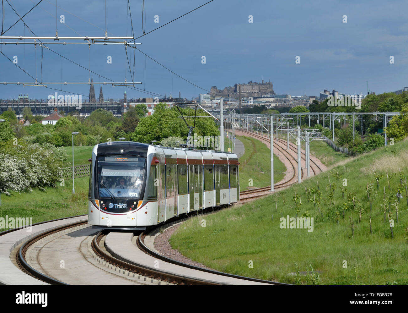 Edinburgh airport tram hi-res stock photography and images - Alamy