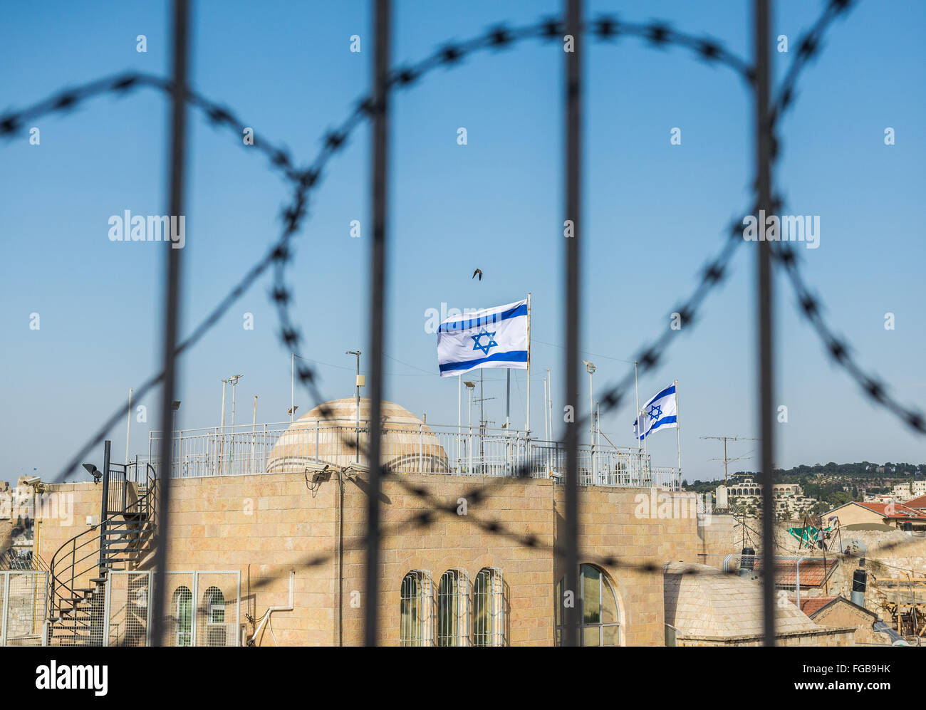 Israeli flags in jerusalem hi-res stock photography and images - Alamy