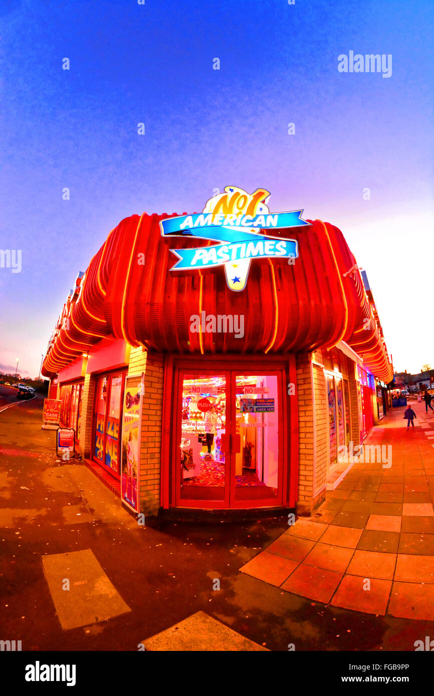American style amusement arcade Whitley Bay Tyneside Stock Photo - Alamy