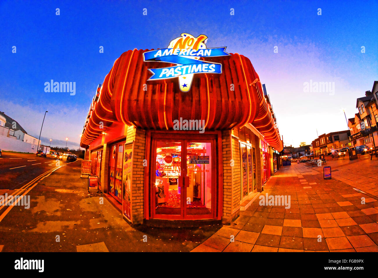 American style amusement arcade Whitley Bay Tyneside Stock Photo - Alamy