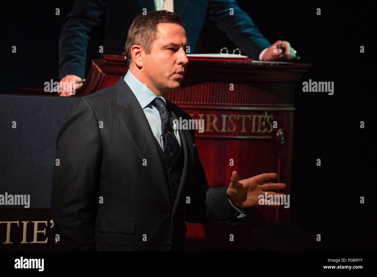 London, UK. 18 February 2016. Actor David Walliams supports Auctioneer ...