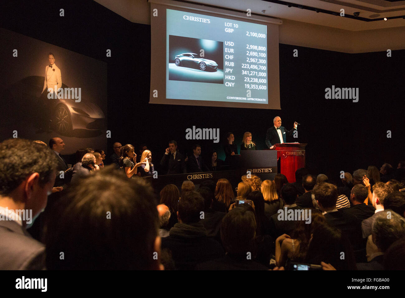 London, UK. 18 February 2016. Auctioneer Hugh Edmeades. The first part ...
