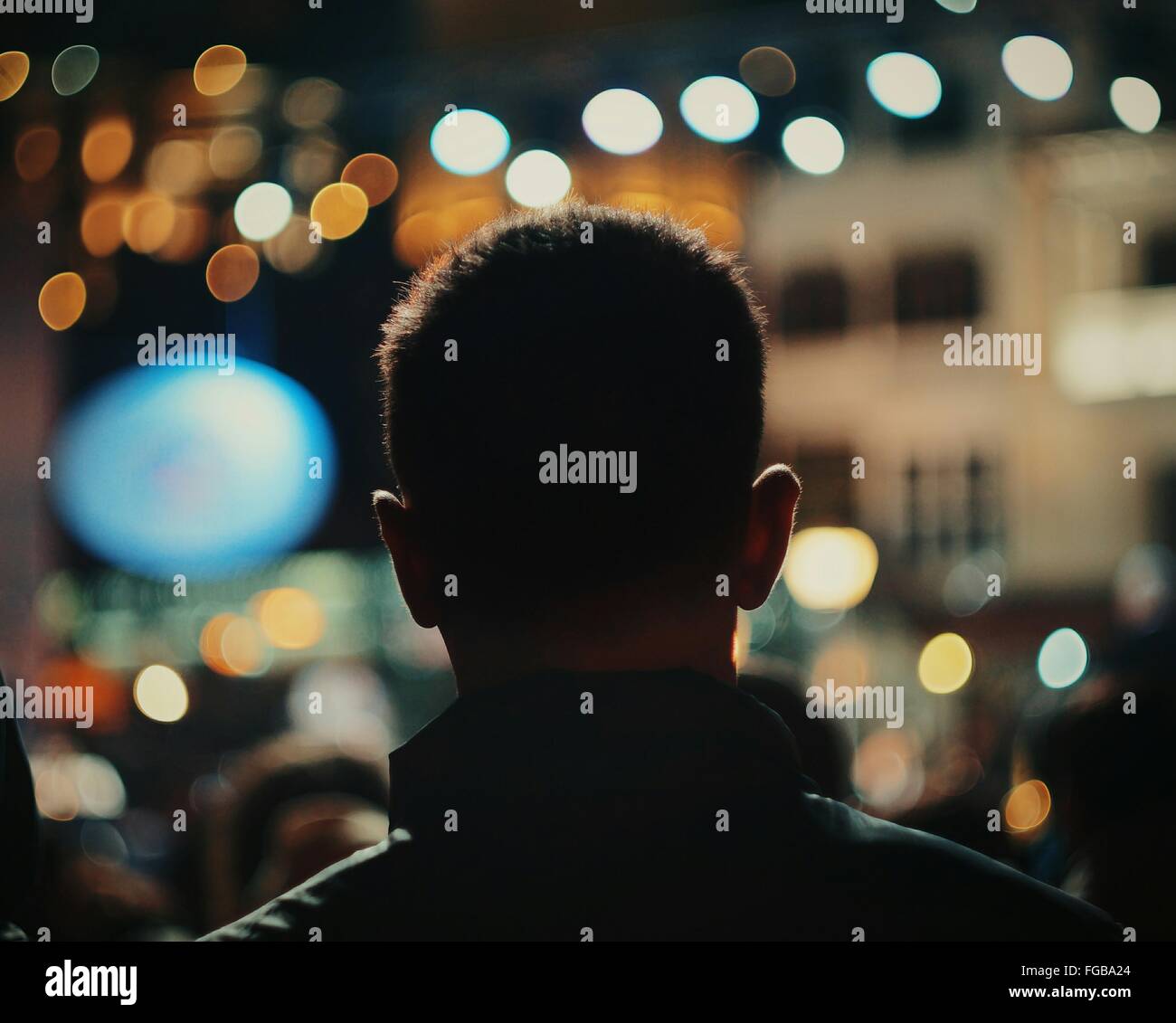 Man rear view night hi-res stock photography and images - Alamy