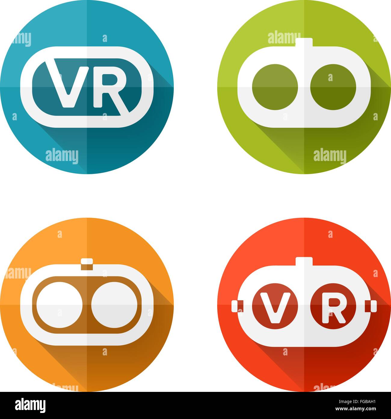 Set icons of virtual reality Stock Vector Image & Art - Alamy