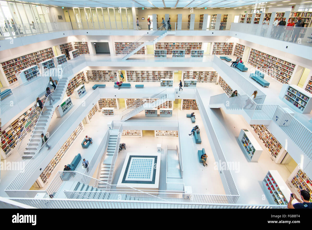 Stuttgart Library Interior Stock Photo - Alamy