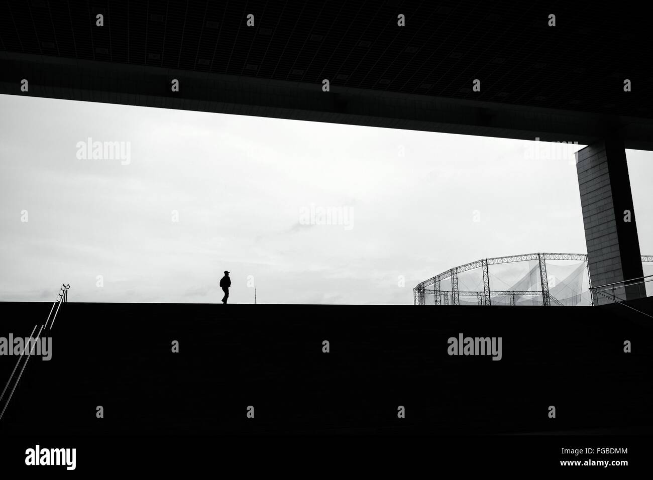 Man walking stadium High Resolution Stock Photography and Images - Alamy