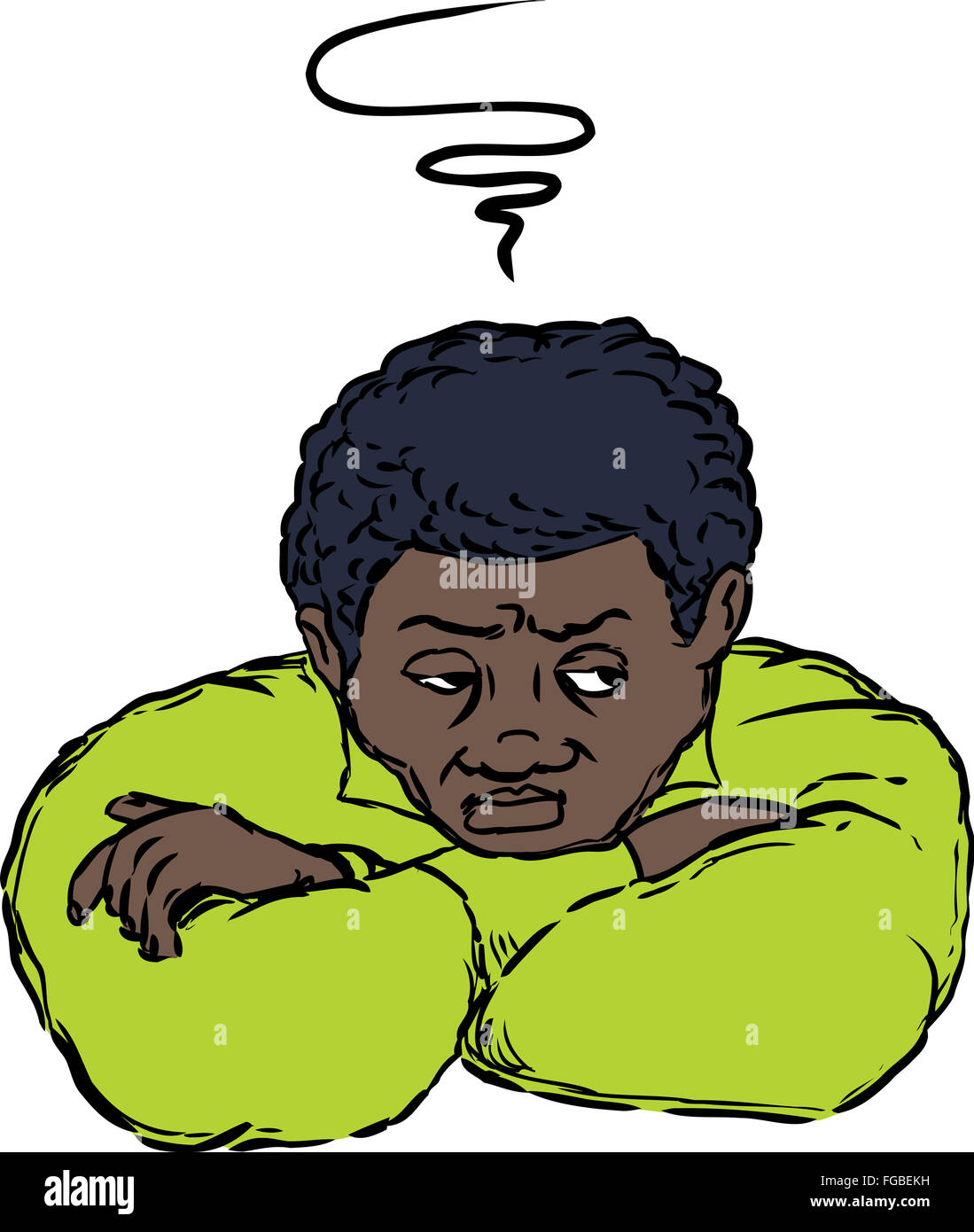 Single man with angry expression and folded arms over white background ...