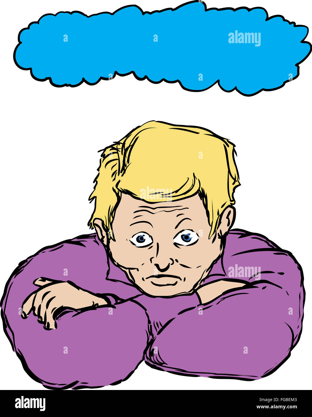 Man with folded hand Cut Out Stock Images & Pictures - Alamy