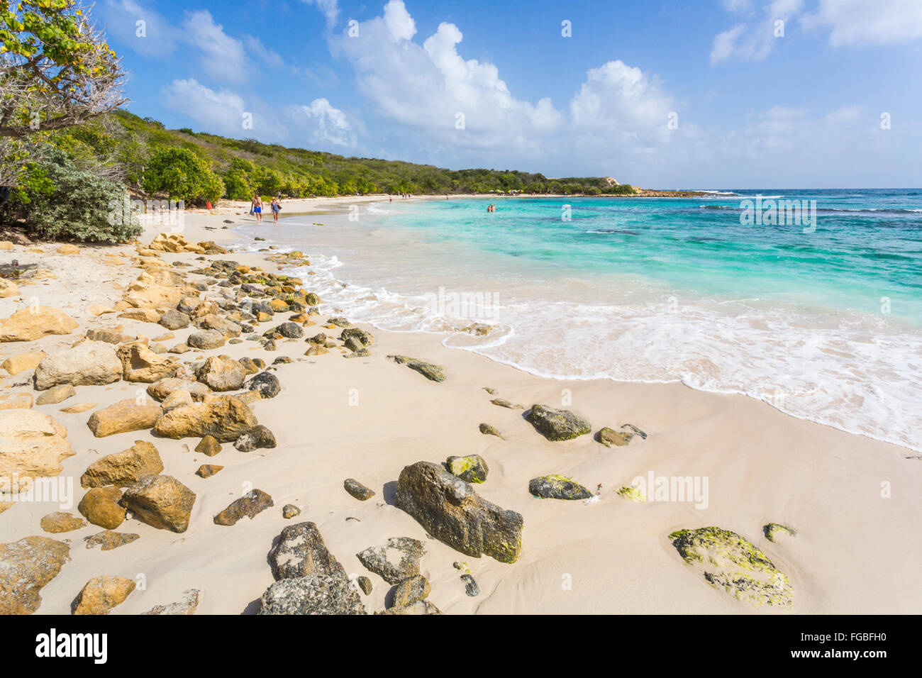 Beautiful unspoilt, uncrowded tropical sandy beach and turquoise sea ...