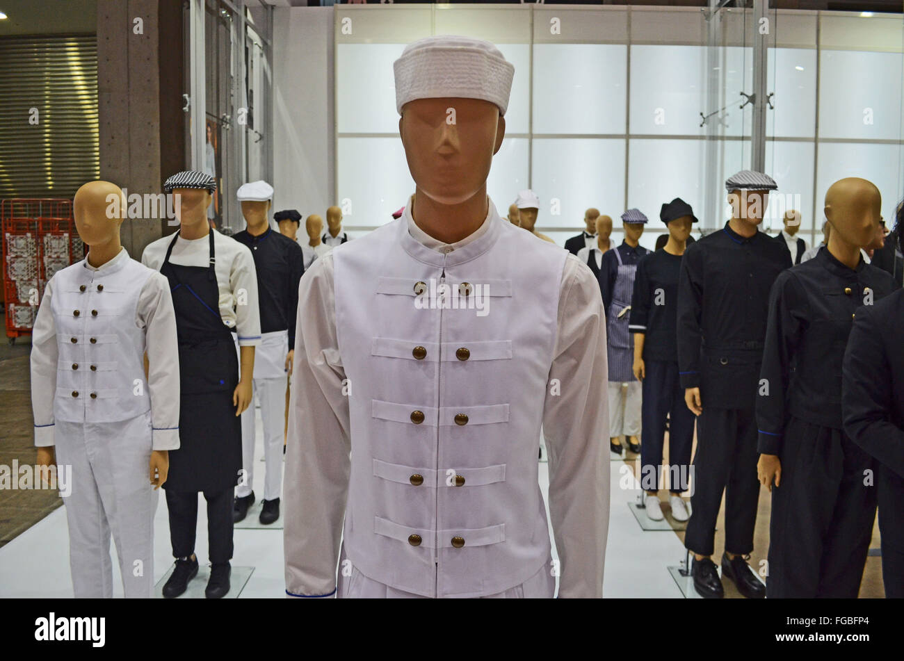 Tokyo, Japan. 16th Feb, 2016. Seven Uniforms Co. in Japan present some ...