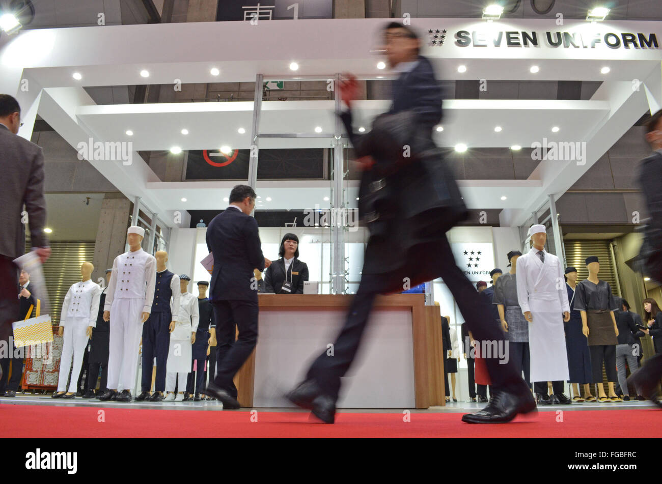 Tokyo, Japan. 16th Feb, 2016. Seven Uniforms Co. in Japan present some ...
