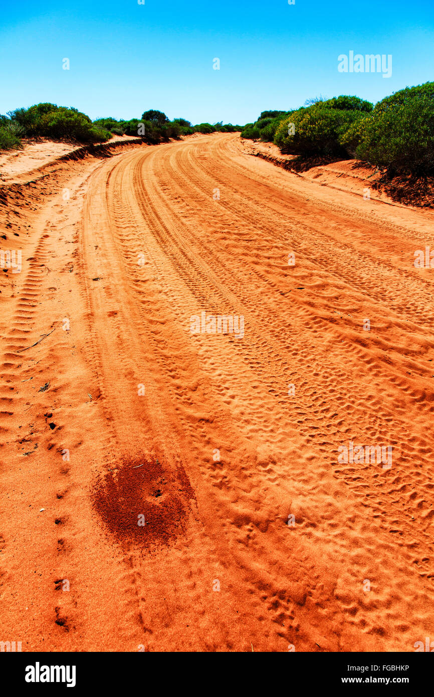 A bush track in the Francois Peron National Park, Western Australia ...
