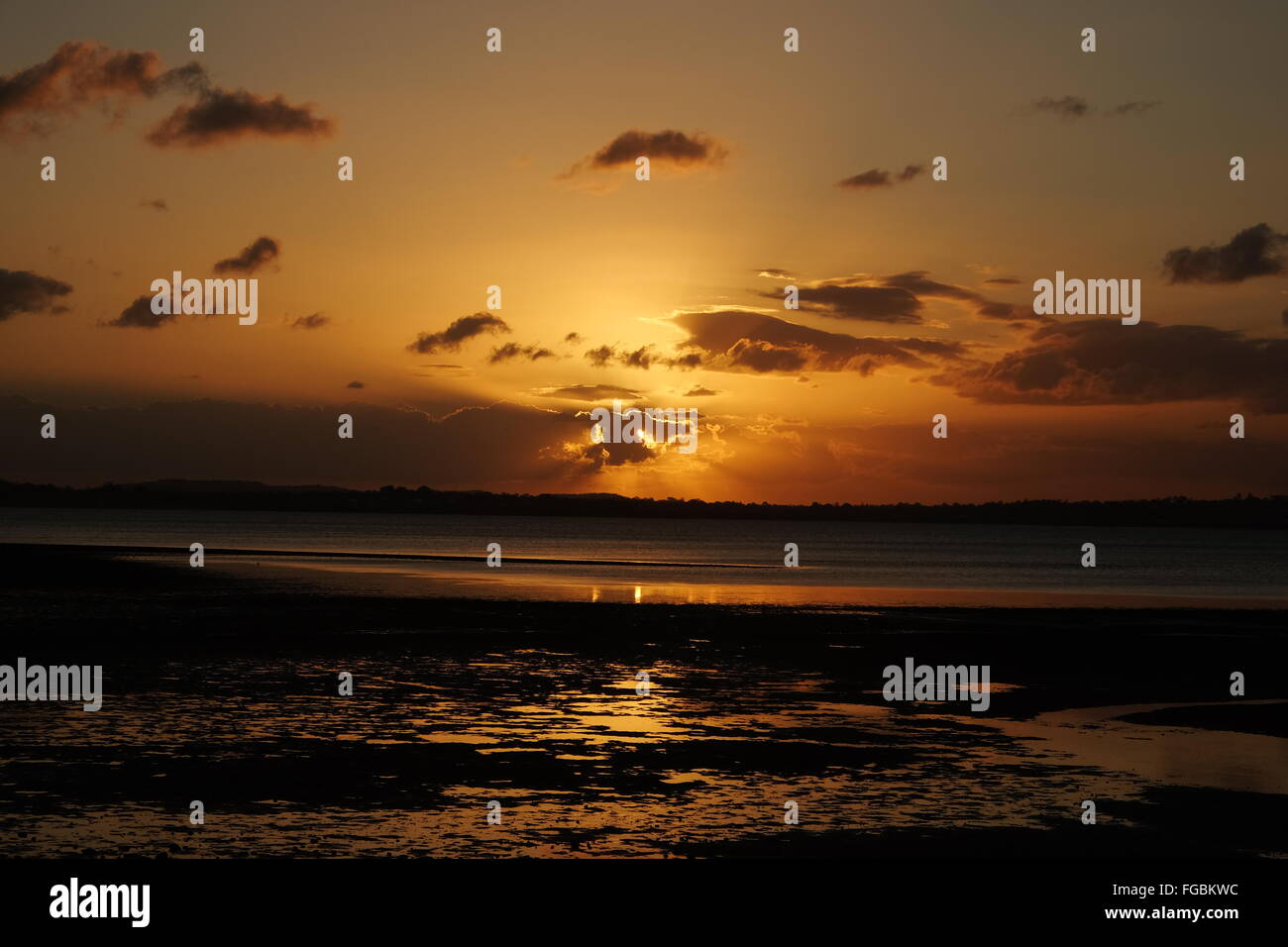 Sunset at Wellington point Stock Photo - Alamy