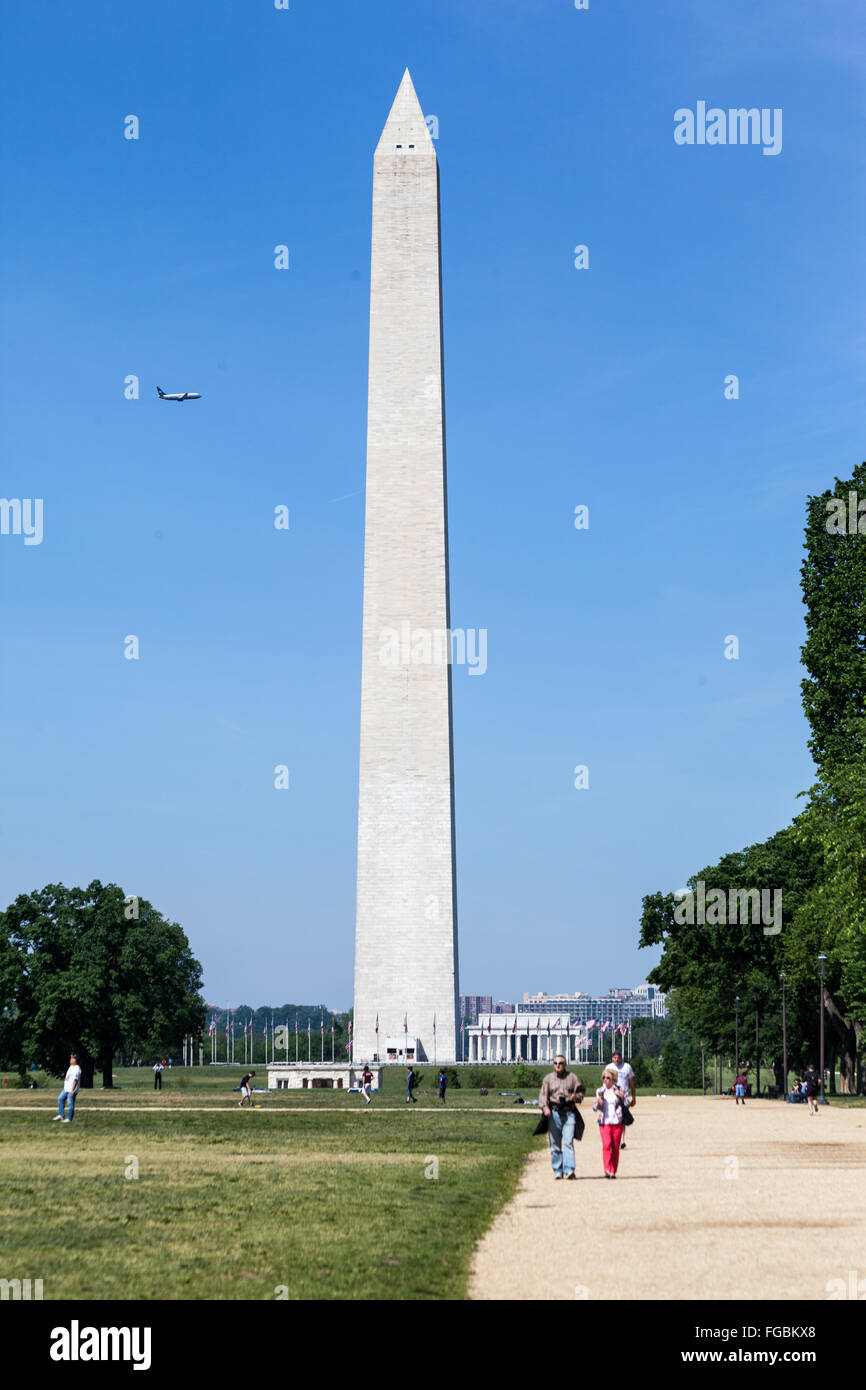 The Mall Washington DC Obelisk Stock Photo - Alamy