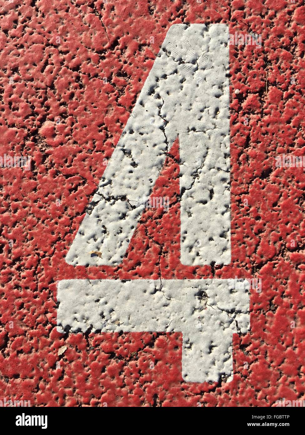 Number 4 painted white High Resolution Stock Photography and Images - Alamy