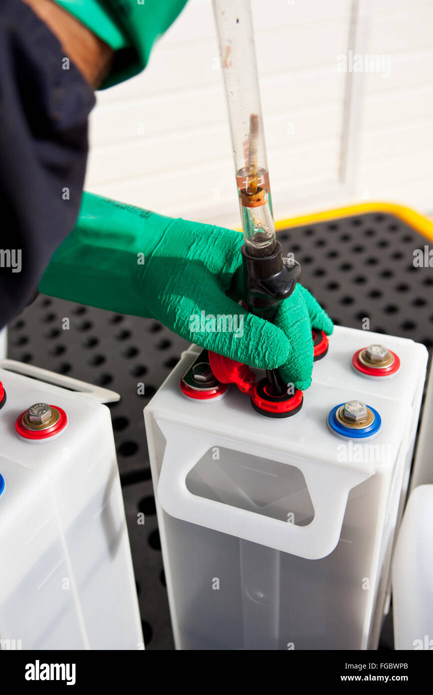 New batteries preparation and installation Stock Photo - Alamy