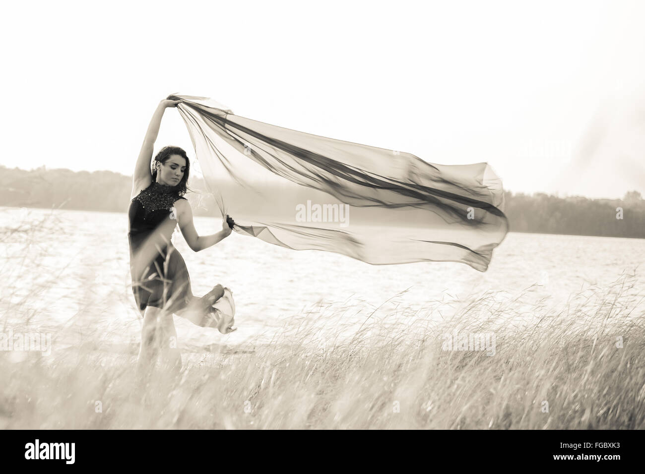 Dress blowing in wind High Resolution Stock Photography and Images - Alamy