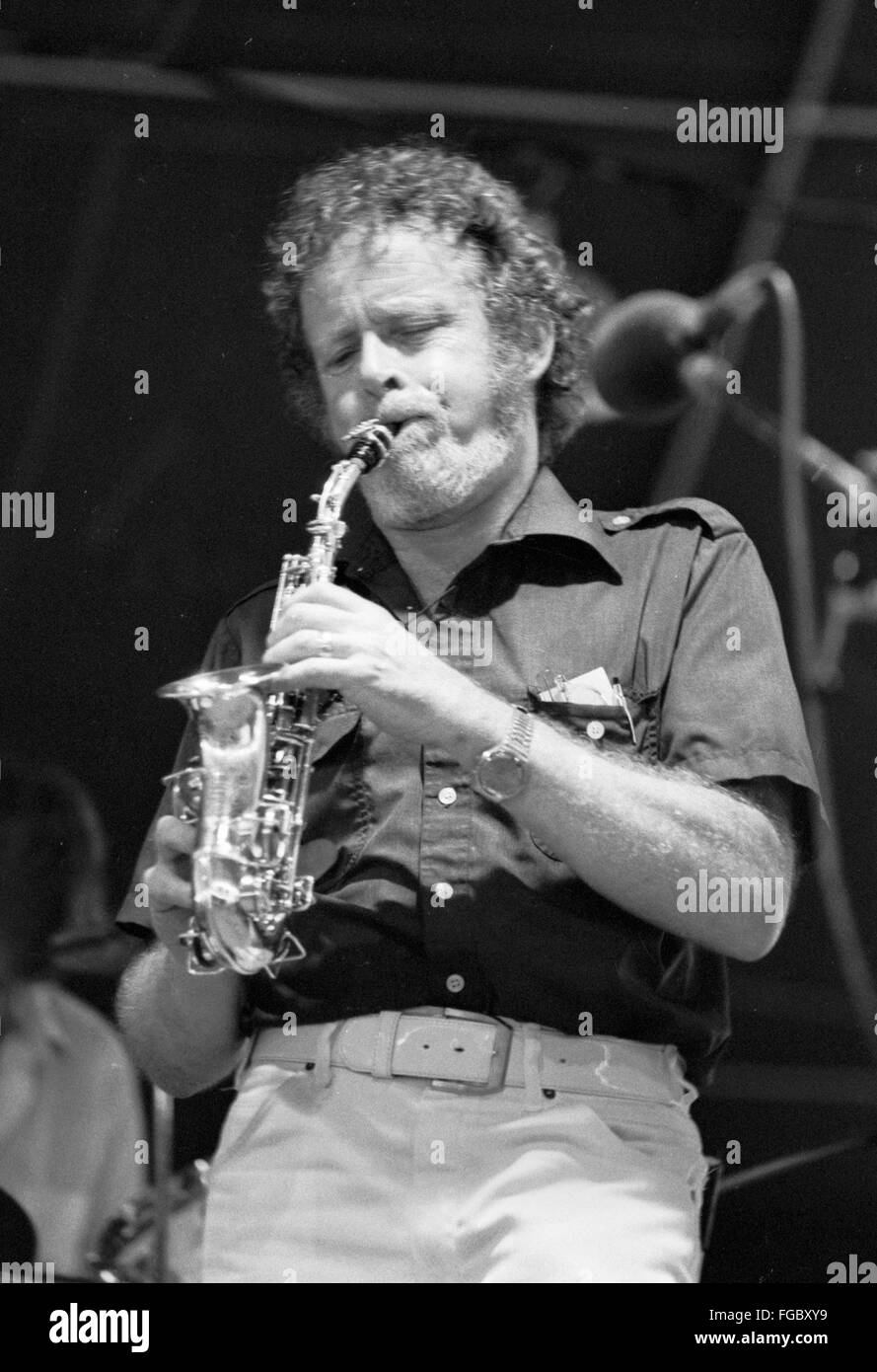 Bob Wilber at the Kool Jazz Festival in Stanhope, New Jersey, June 1982 ...