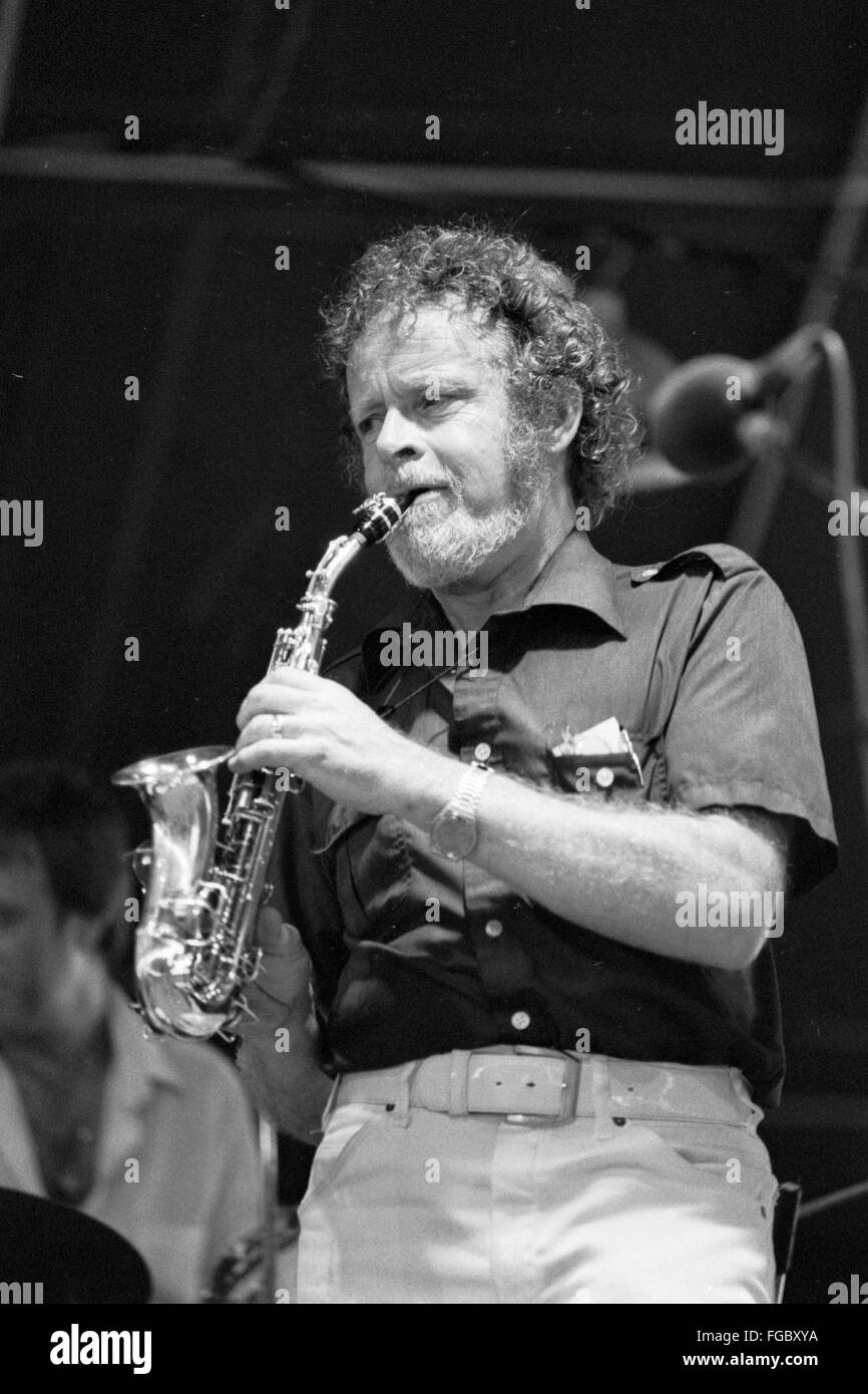 Bob Wilber at the Kool Jazz Festival in Stanhope, New Jersey, June 1982 ...