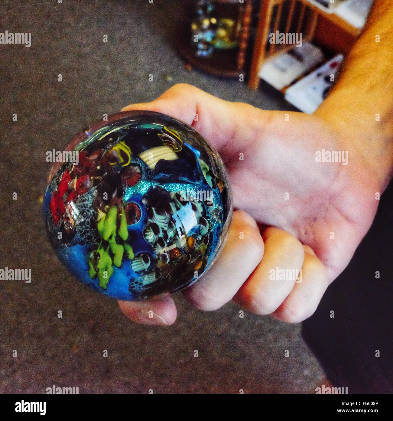 Hand Holding Glass Marble High Resolution Stock Photography and Images ...