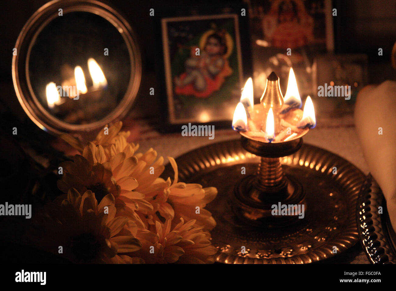 Diya oil lamp hi-res stock photography and images - Alamy