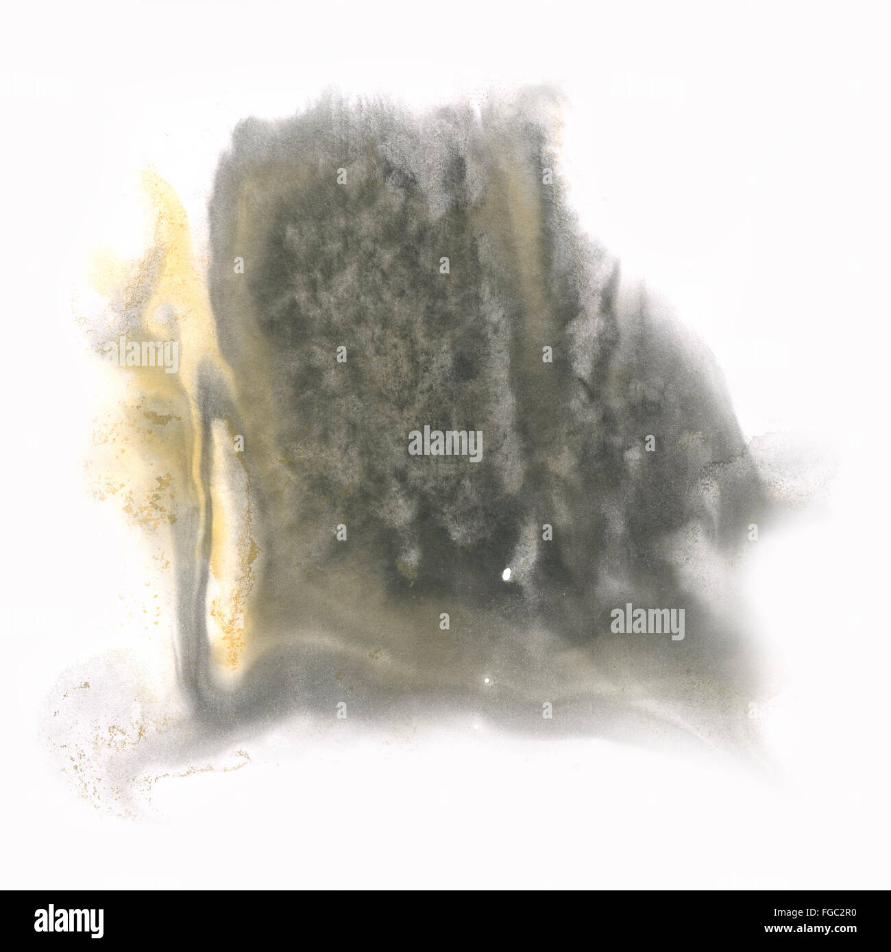 ink splash abstract watercolor watercolour the black isolated white ...