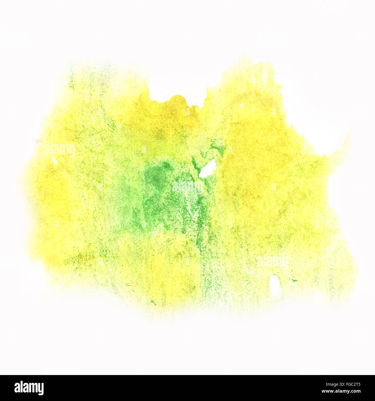 ink splash abstract yellow green watercolor watercolour isolated white ...