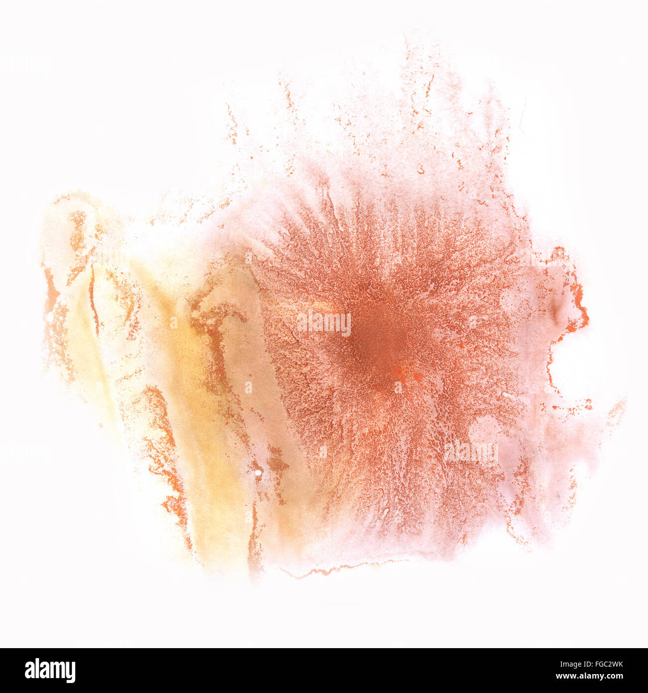 abstract watercolor ink blot splash watercolour isolated brown on white ...