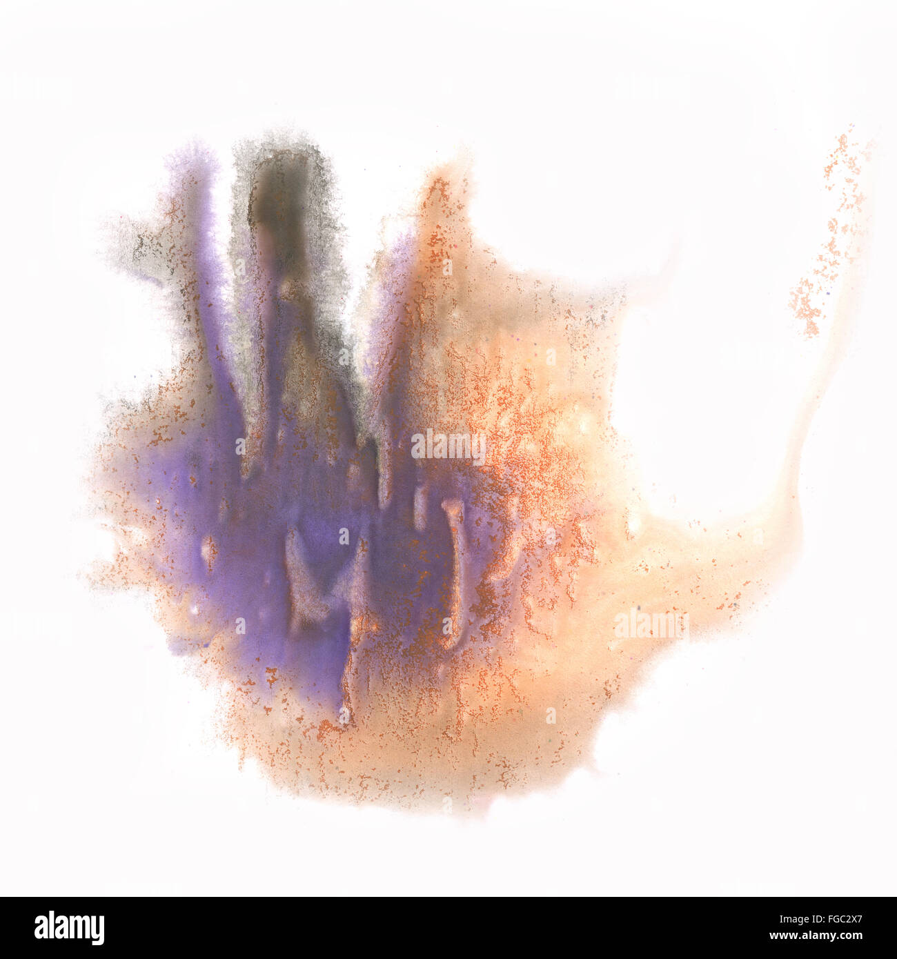abstract splash watercolor red purple ink blot watercolour isolated ...