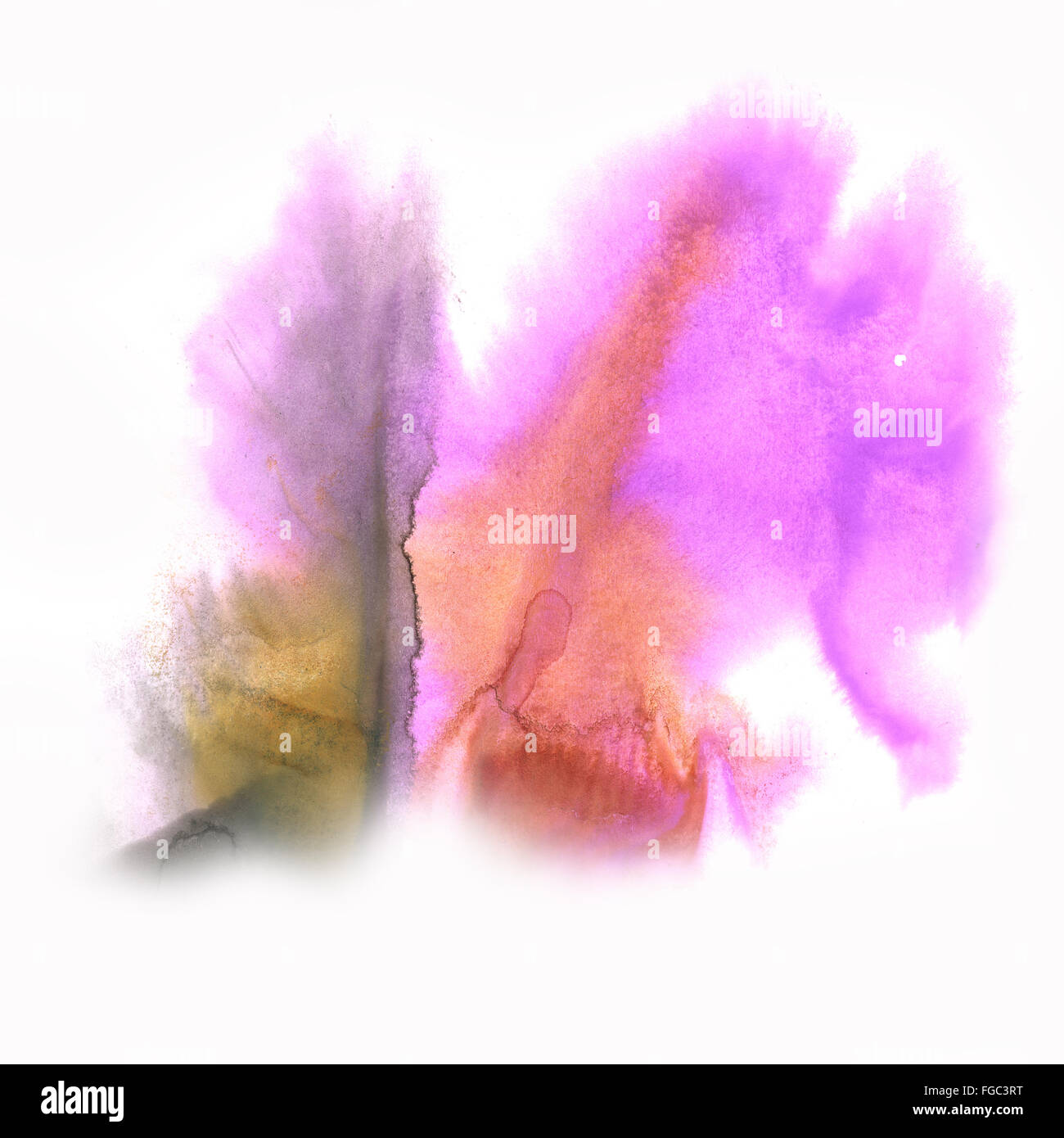 abstract splash watercolor red purple ink blot watercolour isolated ...