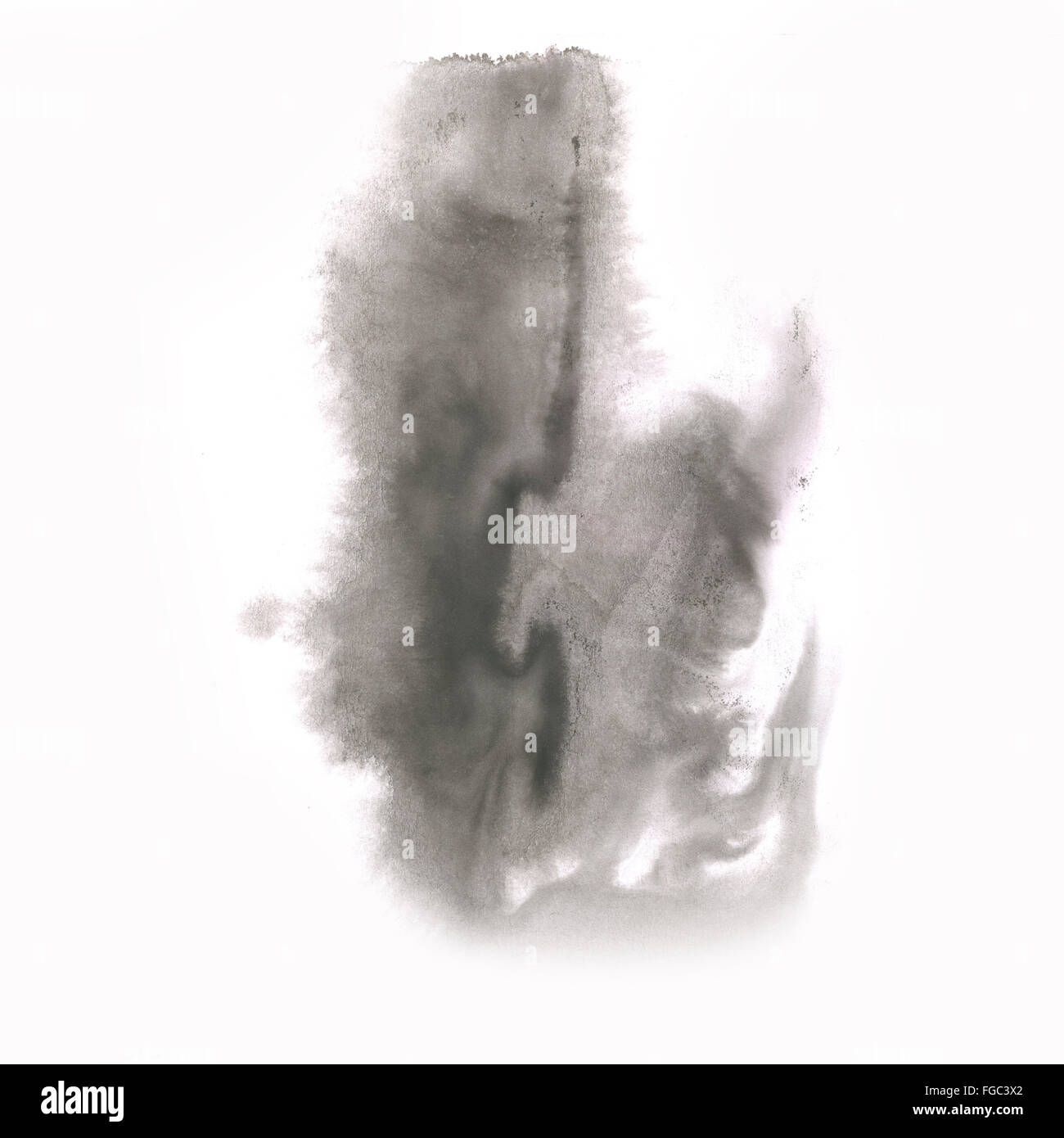 ink abstract splash watercolor black watercolour isolated white ...