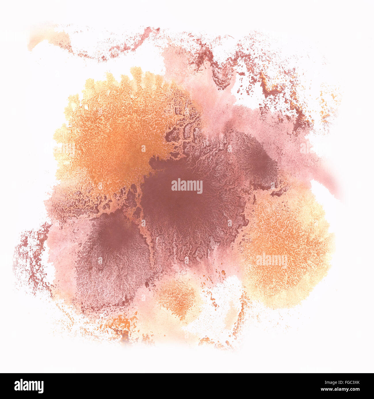 abstract watercolor brown ink blot splash watercolour isolated on white ...