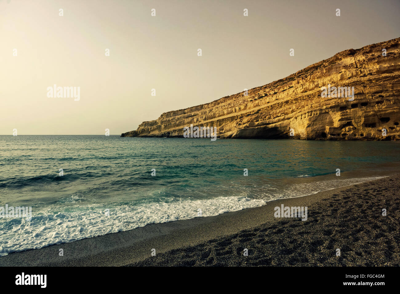 Greece. Crete. Matala. Beach Stock Photo - Alamy