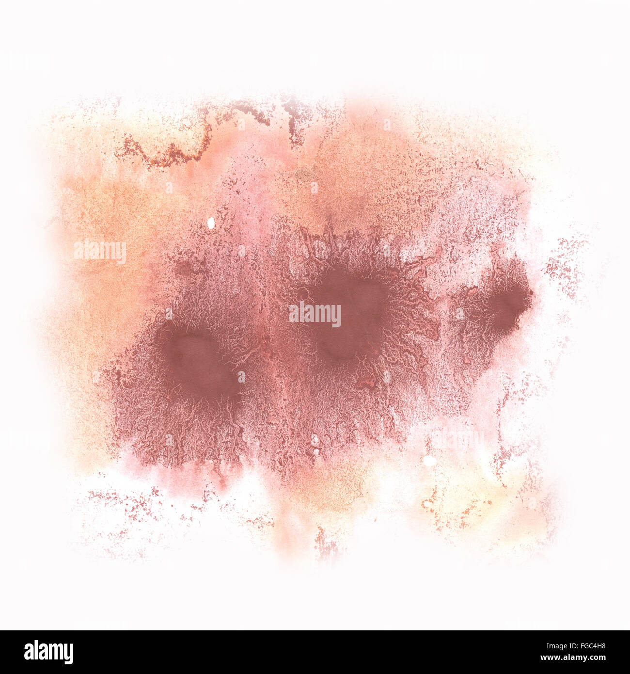 abstract brown watercolor ink blot splash watercolour isolated on white ...