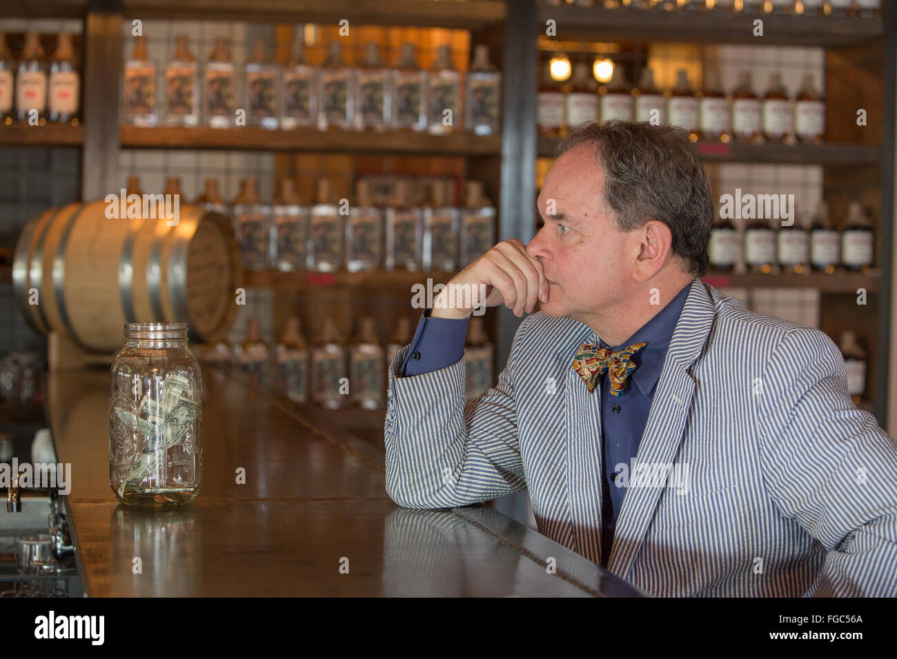 Southern gentleman in bar with seersucker suit Stock Photo - Alamy