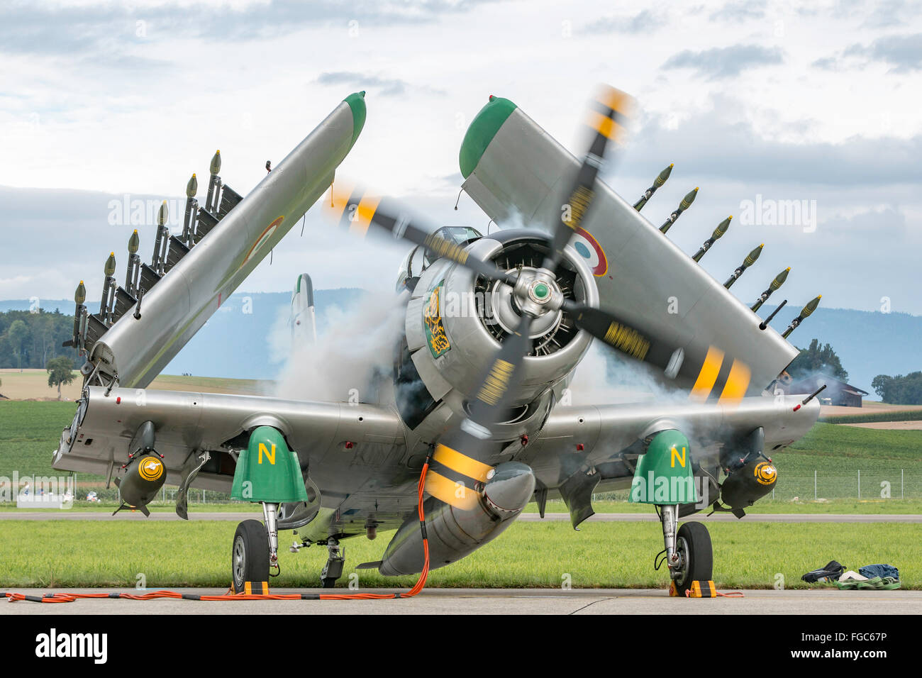 Douglas A-1D Skyraider attack aircraft F-AZHK Stock Photo - Alamy