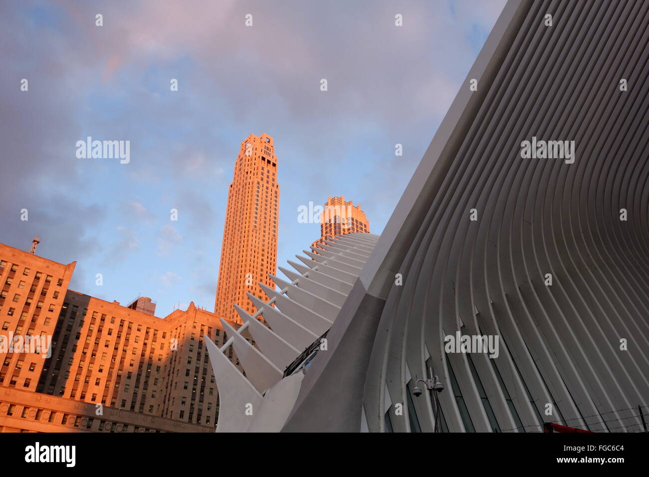 Side view of the World Trade Center Oculus, New York City, NY USA Stock ...