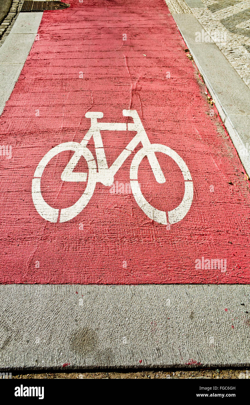 Bikeway lane sign hi-res stock photography and images - Alamy