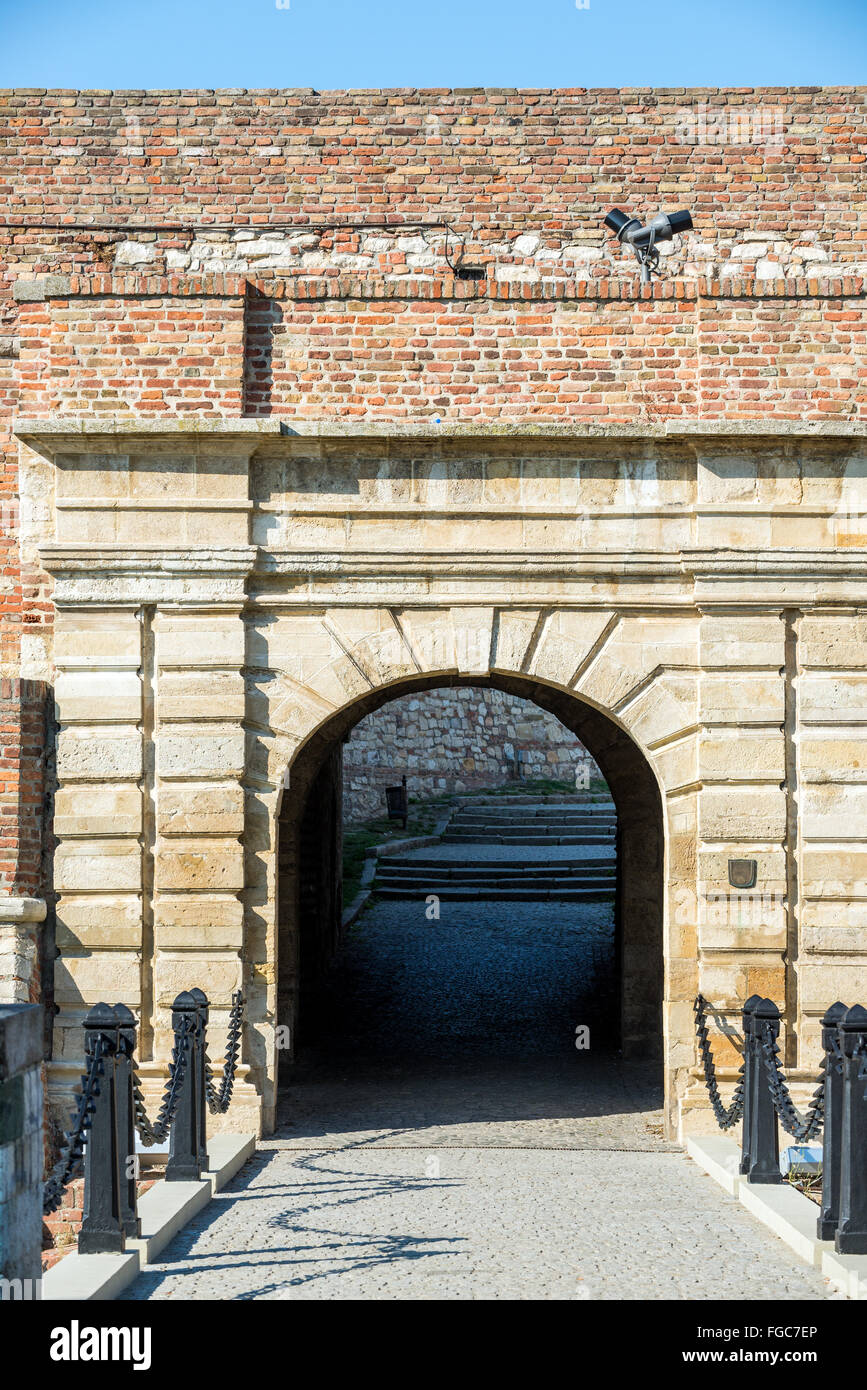King Gate and bridge in the Upper City of Belgrade Fortress in Belgrade ...