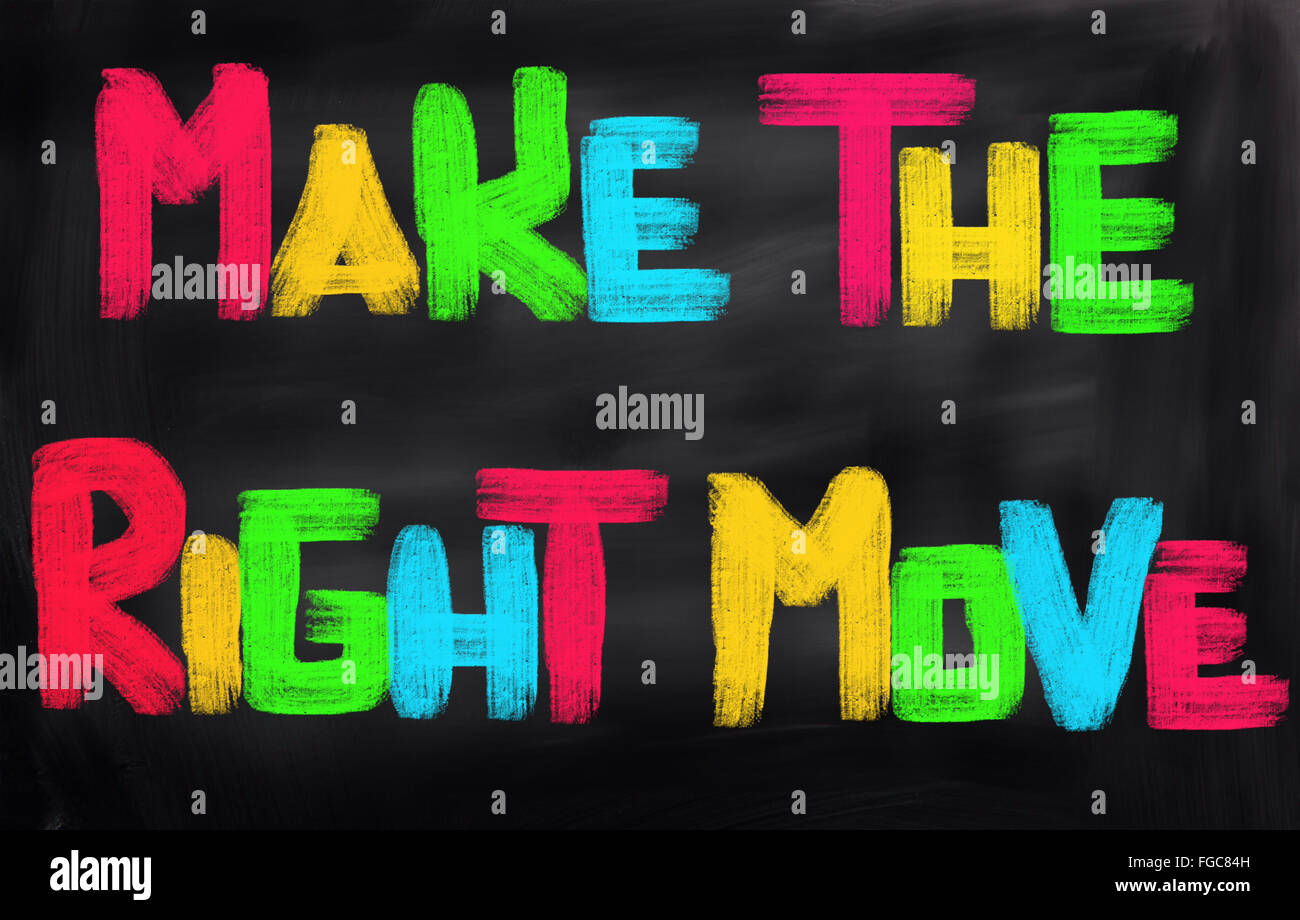 Make The Right Move Concept Stock Photo - Alamy