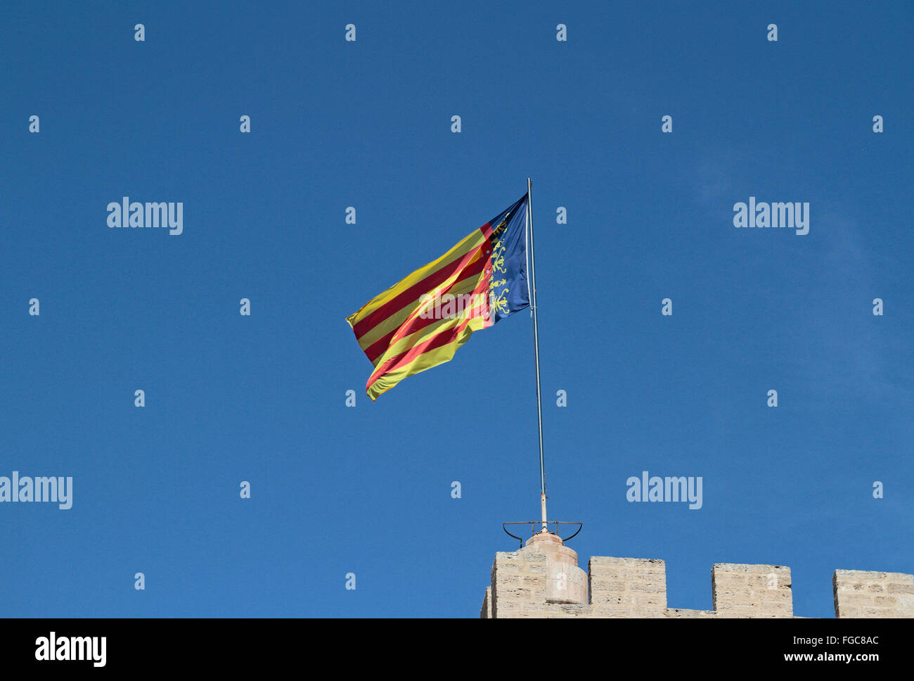 The Reial Senyera, the flag of the Valencian Community or Valencian ...