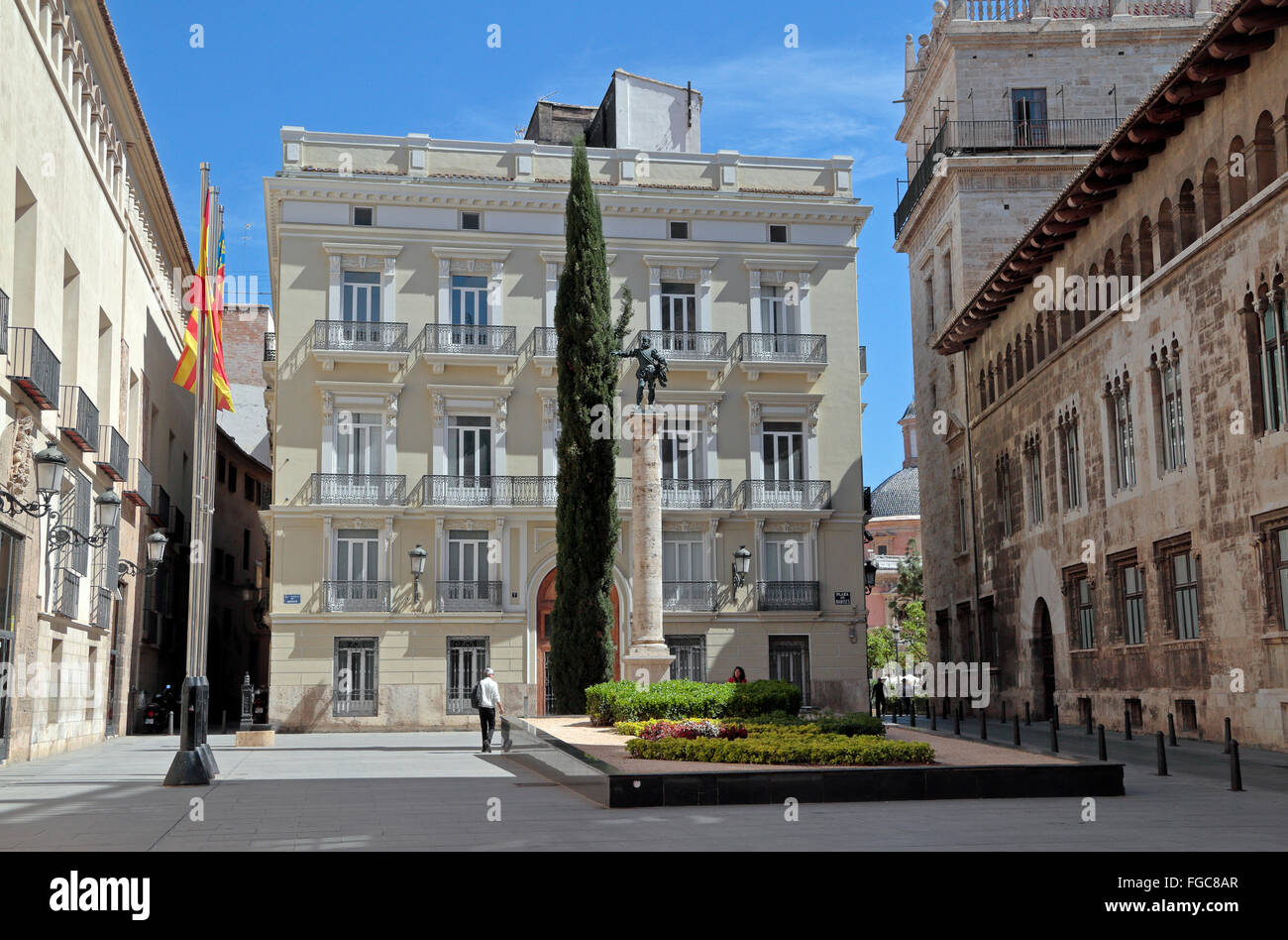 The Plaza de Manises in Valencia, Spain Stock Photo - Alamy