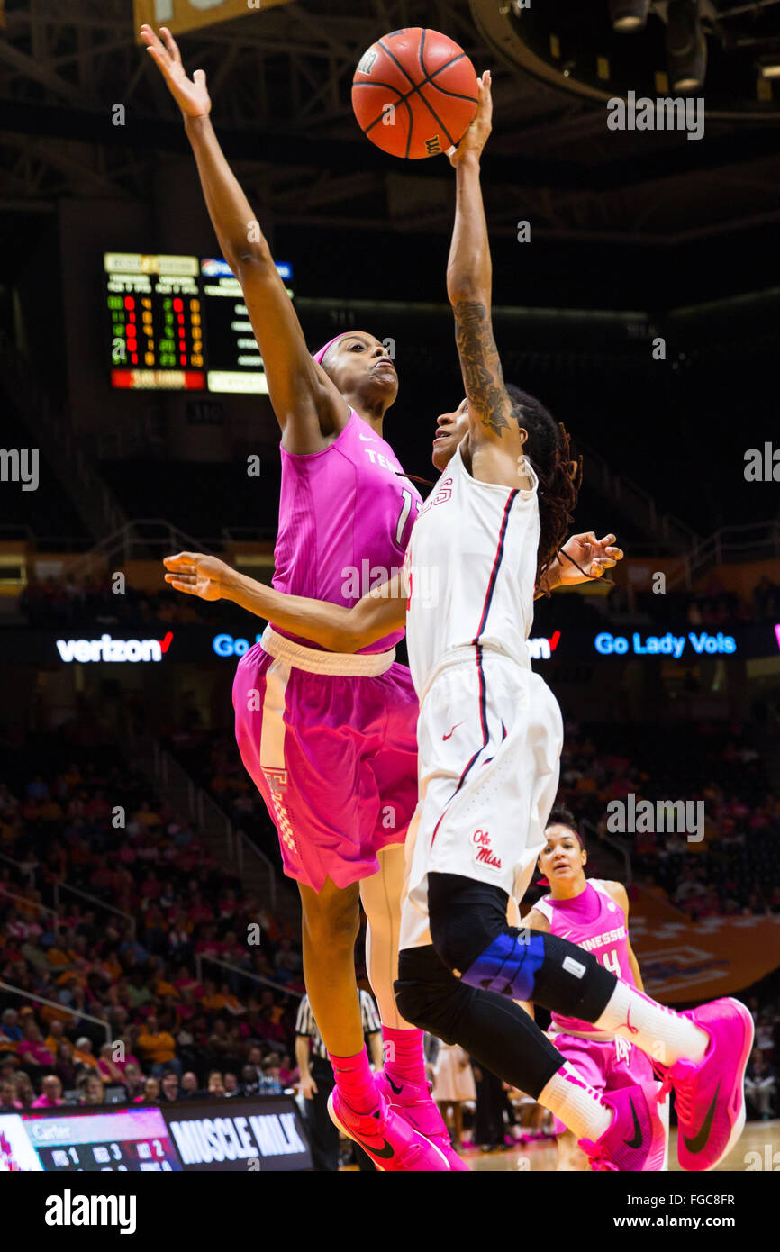 February 18, 2016: Diamond DeShields #11 of the Tennessee Lady ...