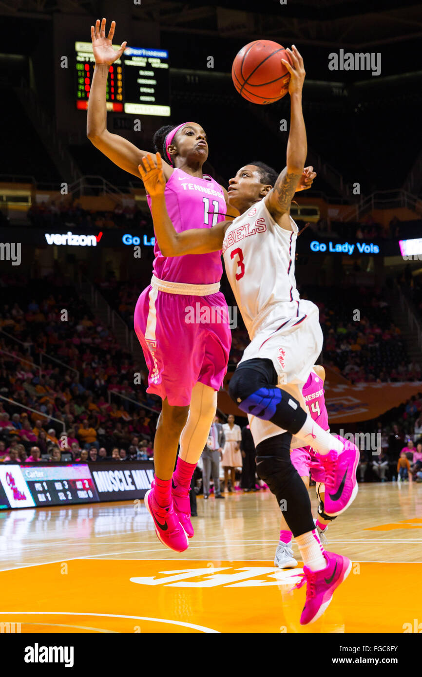February 18, 2016: Diamond DeShields #11 of the Tennessee Lady ...