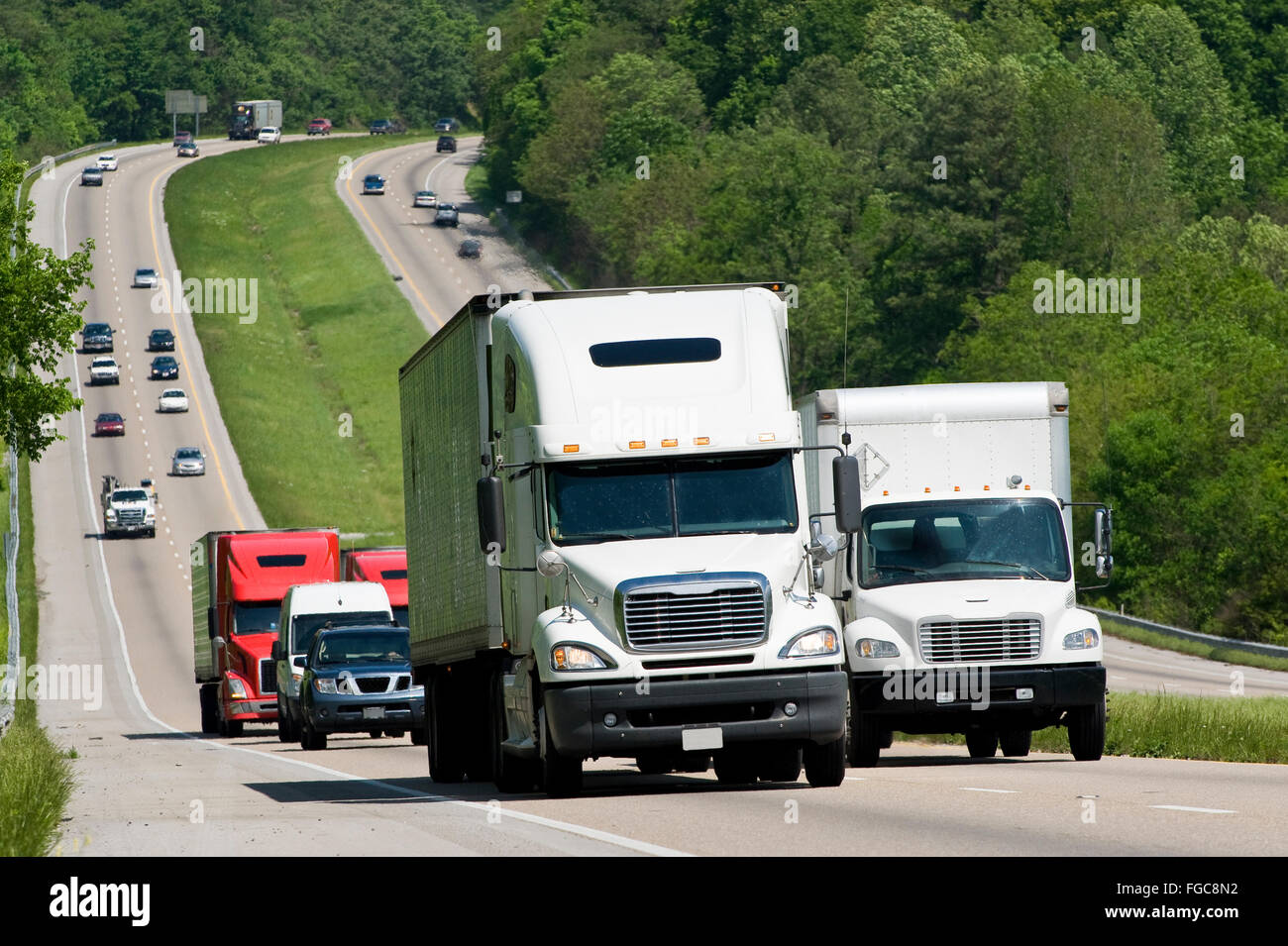Heavy Interstate Traffic Stock Photo - Alamy