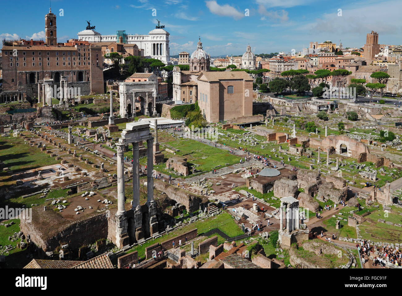the Roman Forum, Rome, Italy; (Forum Romanum, Foro Romano Stock Photo ...