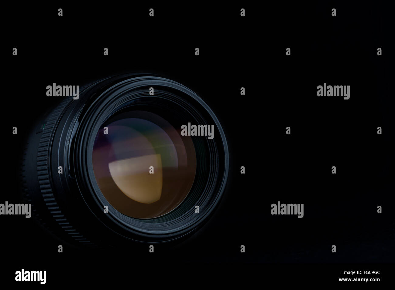 camera photo lens isolated on black background Stock Photo - Alamy